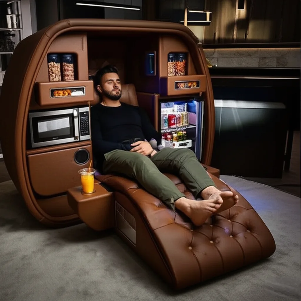 Discover the Ultimate Comfort: The Smart Recliner with Microwave and ...