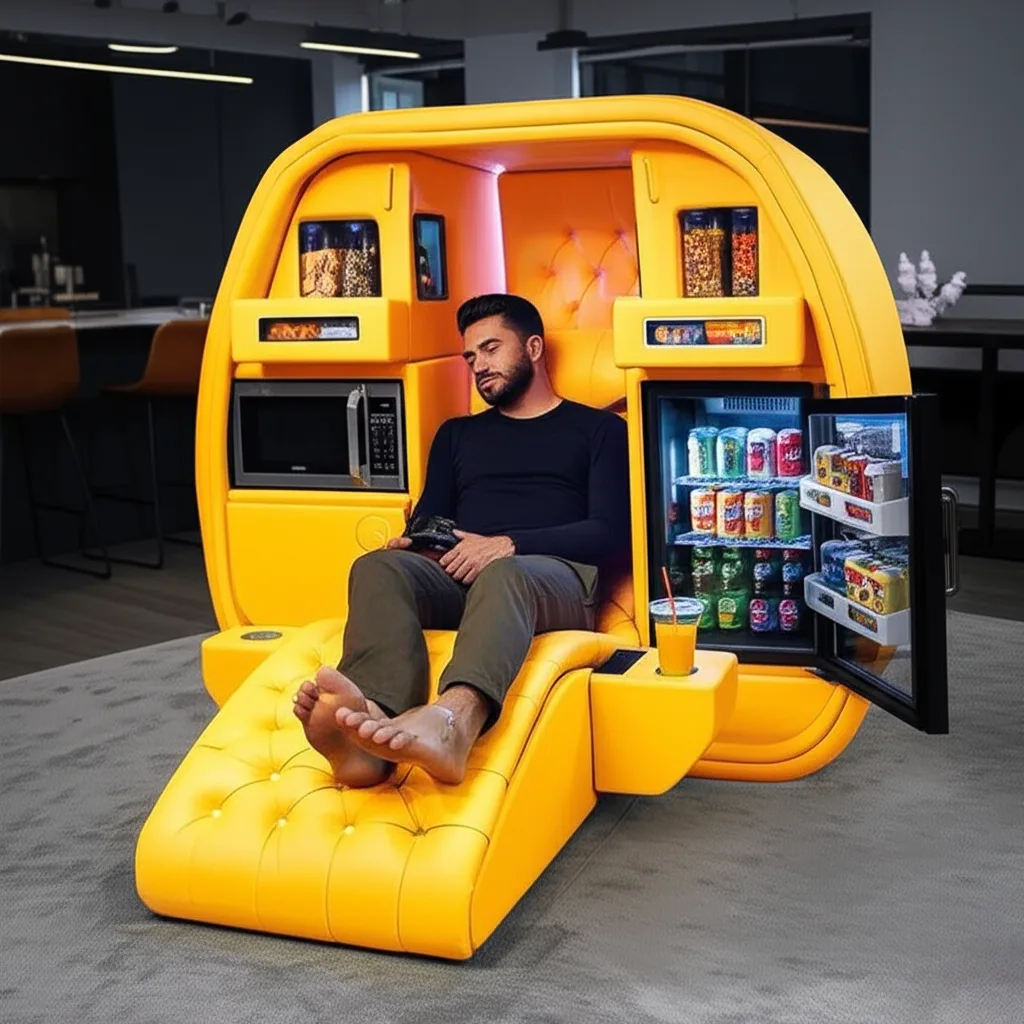 Discover the Ultimate Comfort: The Smart Recliner with Microwave and ...